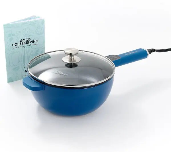 GOOD HOUSEKEEPING 3qt Electric Cook Pot W/lid &recipes