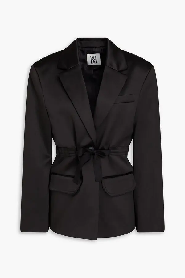 BY MALENE BIRGER Biento Duchess-satin Blazer - Black