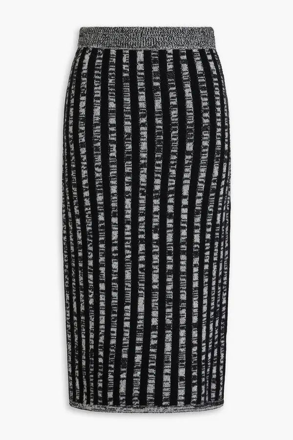 JOSEPH Spacedyed Jacquard-knit Midi Skirt