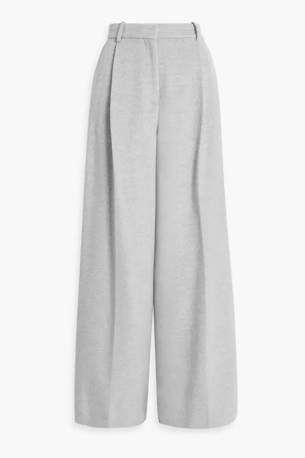 JOSEPH Primrose Wool-blend Felt Wide-leg Pants