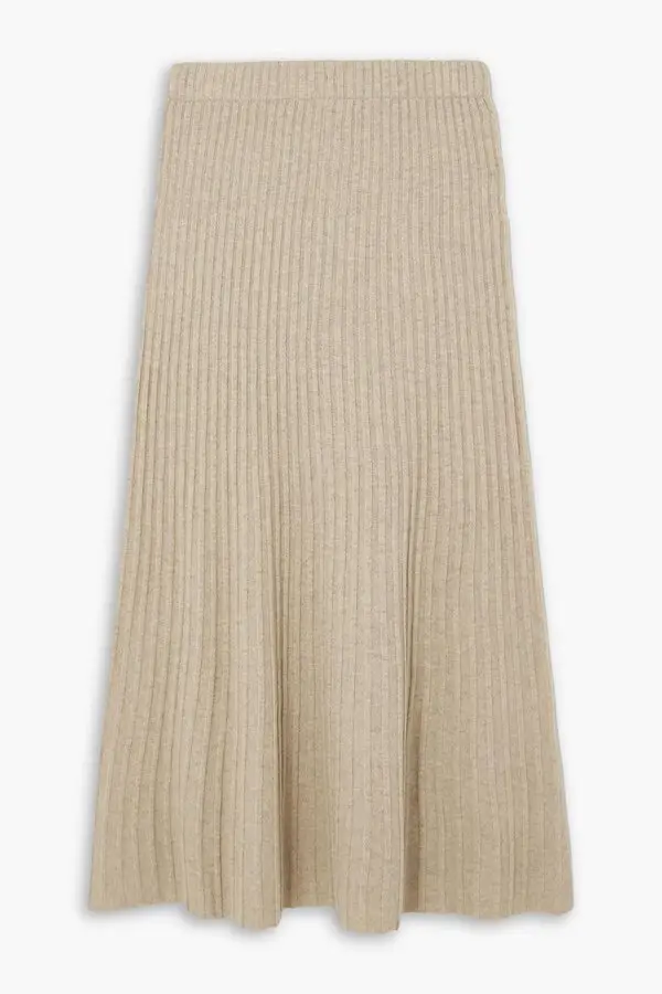 BY MALENE BIRGER Hevina Ribbed Wool Maxi Skirt