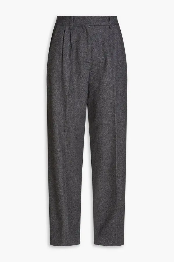 Maje Wool-blend Felt Trousers