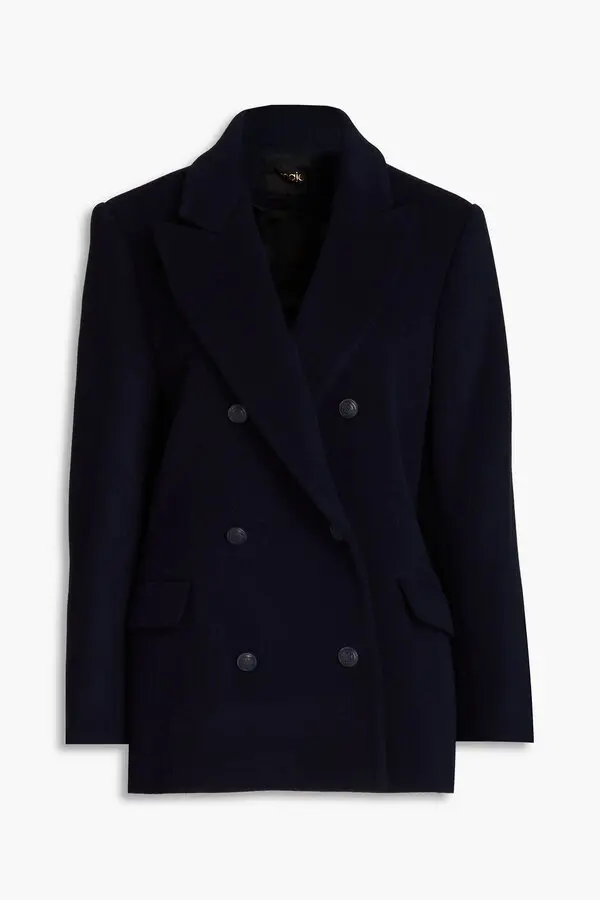 Maje Double-breasted Wool-blend Coat