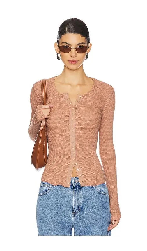 Free People Going Places Cardi - Cafe Latte