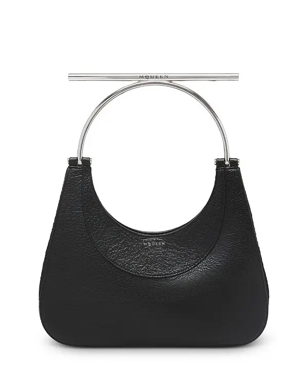 Alexander McQueen T-bar Leather Bag - Black