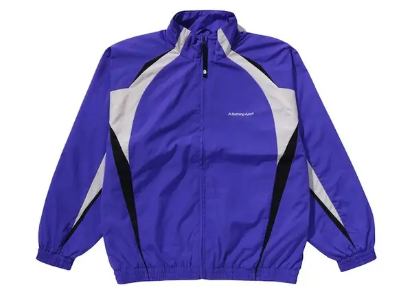 BAPE Bathing Ape Logo Nylon Track Jacket - Purple