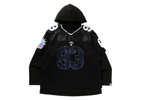 BAPE Logo Layered Sleeves Football Jersey