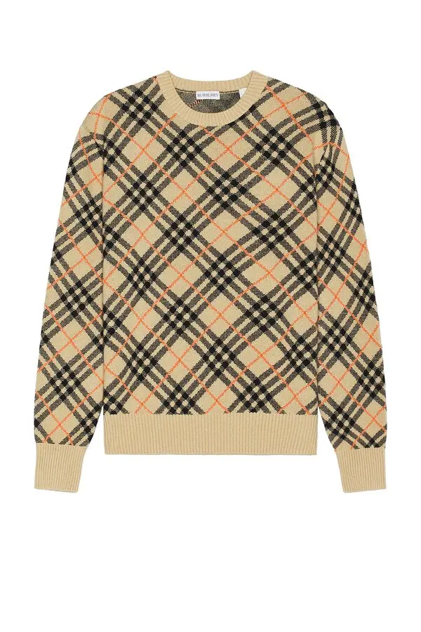 Burberry Cashmere Crewneck - Sand Check
