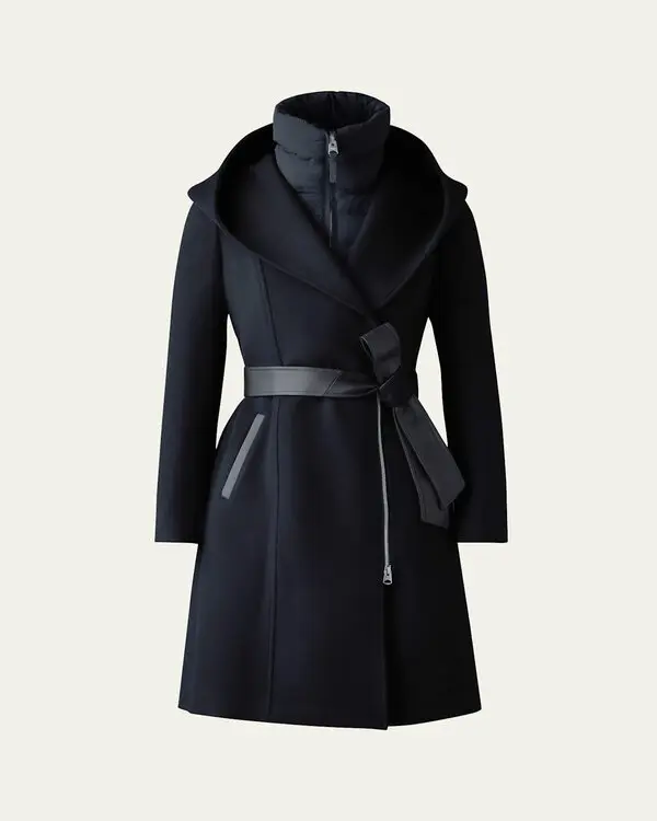 Mackage Shia Double-face Wool Coat - Black
