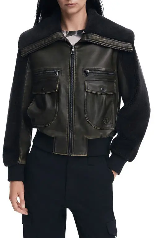 Desigual Florencia Faux Shearling Flight Jacket