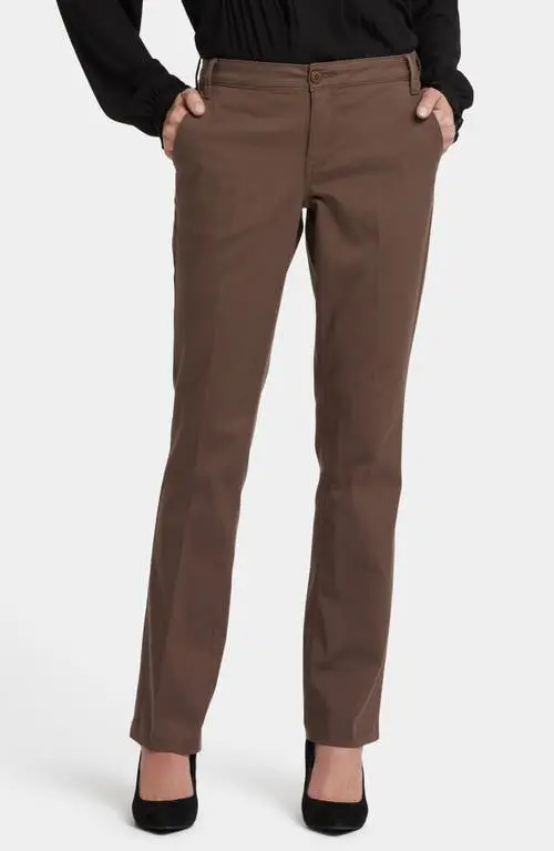 NYDJ Barbara Stretch Twill Bootcut Pants - Dark Wood