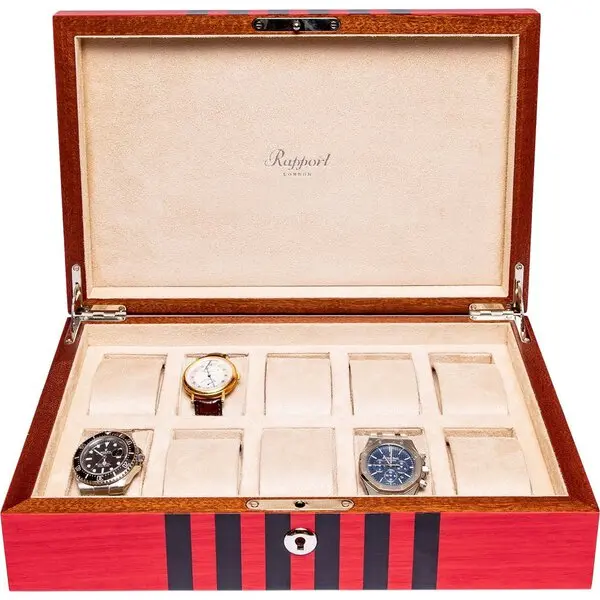 RAPPORT LONDON Labyrinth Ten Watch Box - Red
