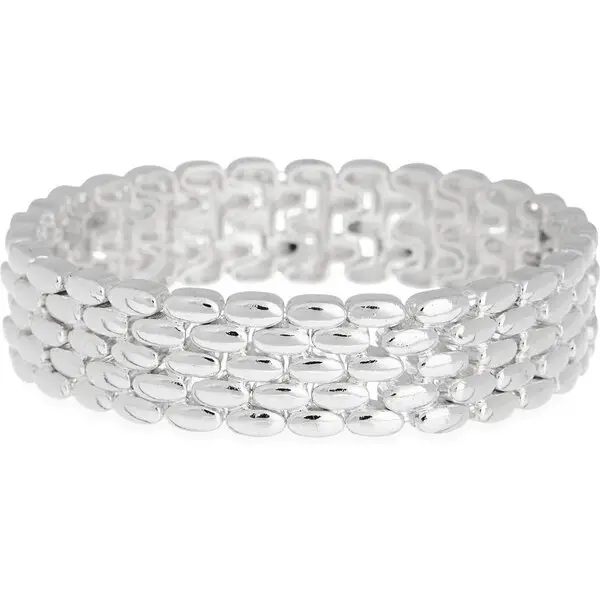 OPEN EDIT Puffy Watchband Bracelet - Silver