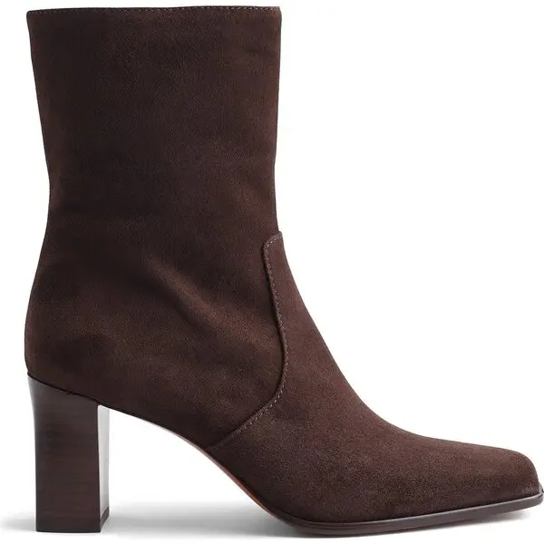 Madewell Septime Square Toe Bootie - Dark Carob
