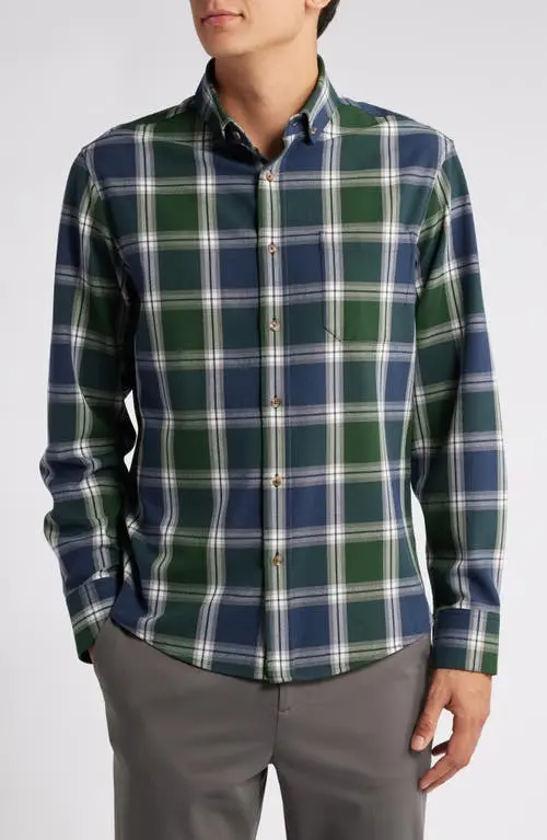 Mizzen+main City Trim Fit Plaid Flannel Button-down Shirt