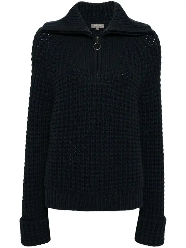 N.peal Super Chunky Half-zip Jumper
