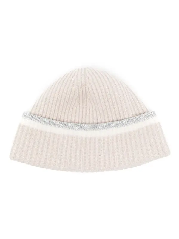 N.peal Sparkle Trim Beanie