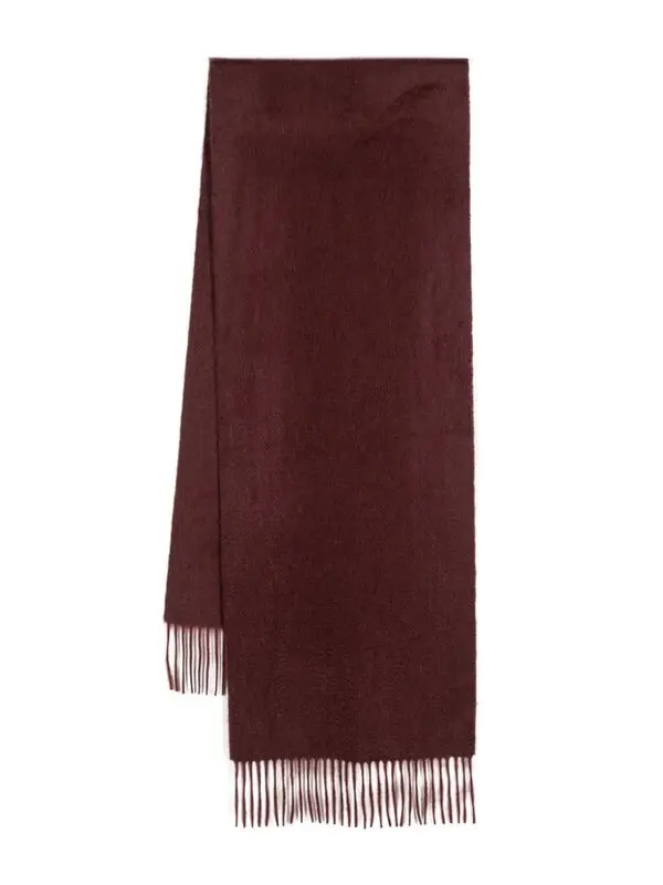 N.peal Woven Cashmere Scarf - Red