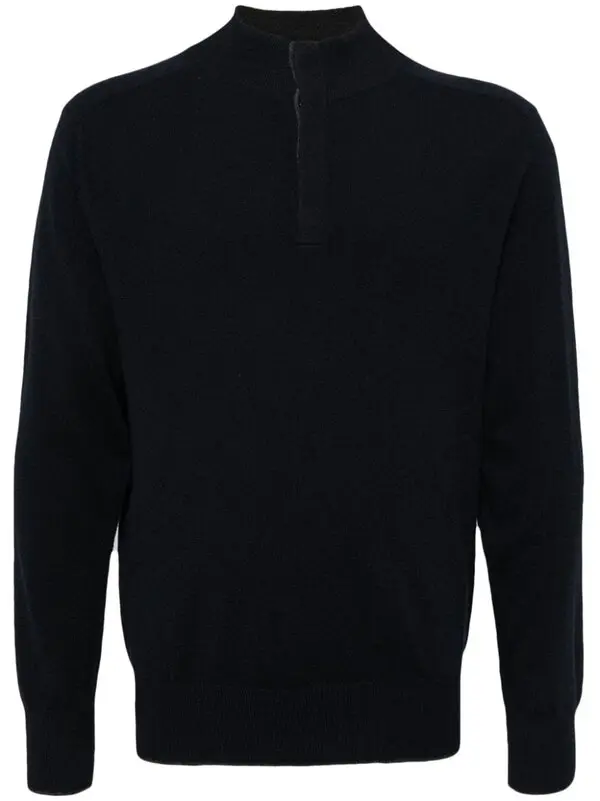 N.peal Half-button Cashmere Sweater