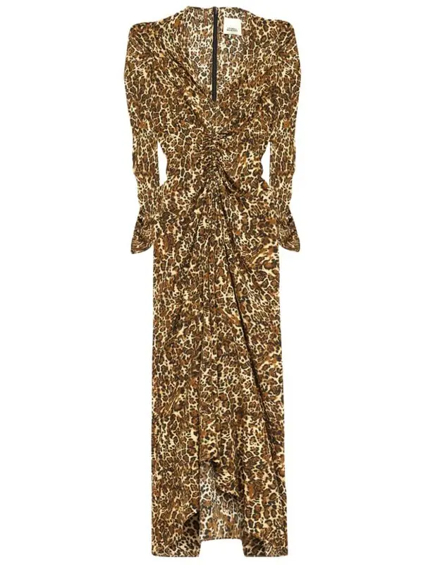 Isabel Marant Albini Leopard-print Dress - Brown