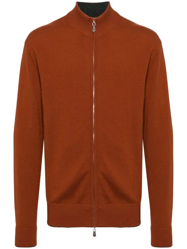 N.peal Knightsbridge Full-zip Jumper - Orange