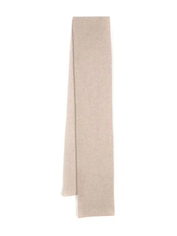 N.peal Plated Rib Scarf - Neutrals