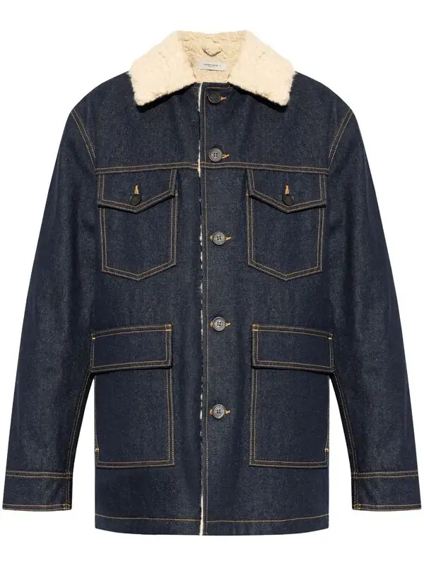 Golden Goose Shearling-collar Denim Jacket