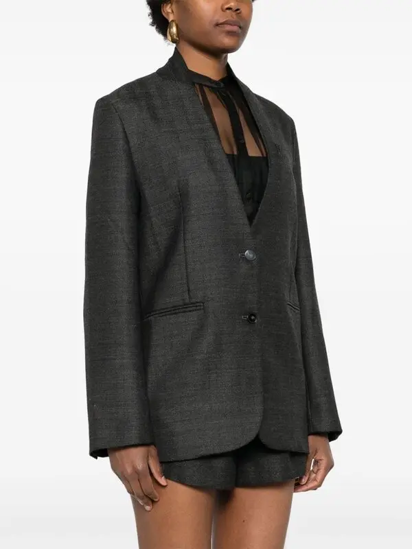 FORTE_FORTE Single-breasted Wool Blazer