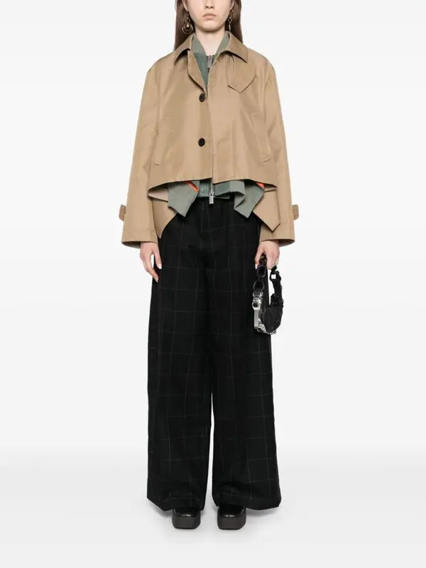 Sacai Check-pattern Trousers