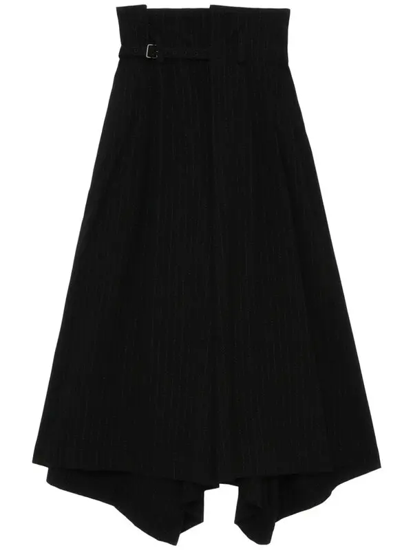 Y’s Pinstripe Asymmetric Palazzo Pants