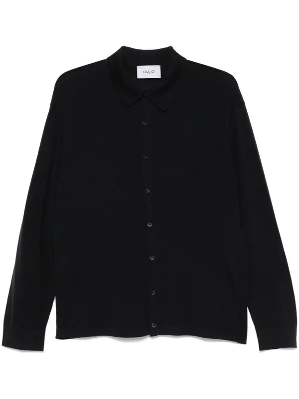 D4.0 Wool Cardigan - Blue