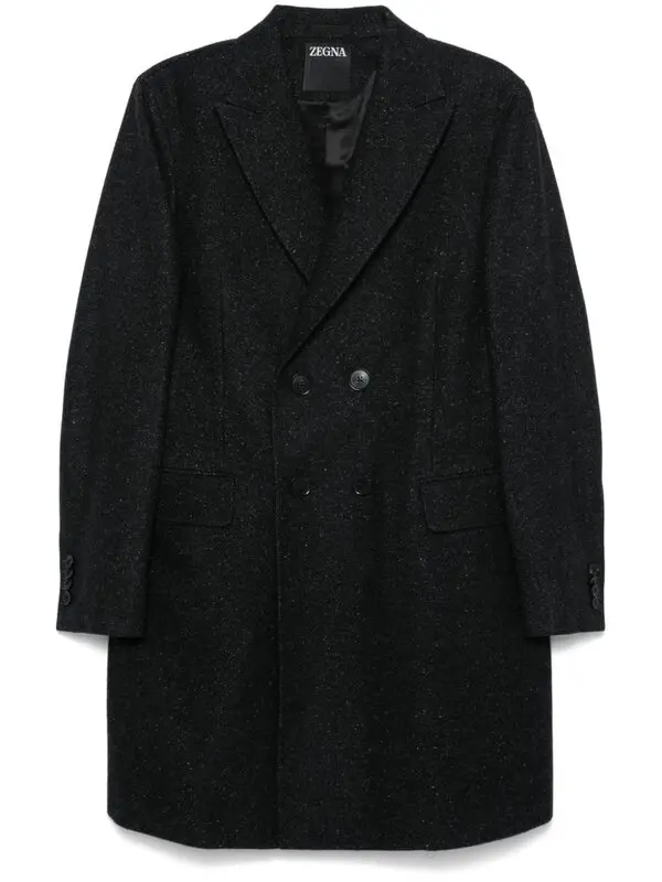 Zegna Speckle Texture Wool-silk Coat
