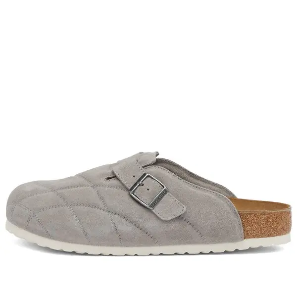 BIRKENSTOCK Boston Quilted Clog - Stone Coin Suede