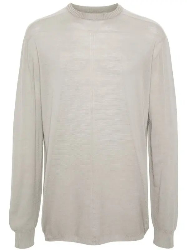 Rick Owens Crew Neck Wool Jumper - Grey