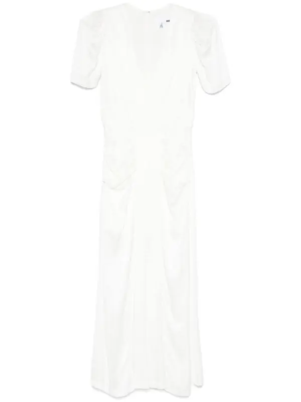 Remain Birger Christensen Satin V-neck Midi Dress