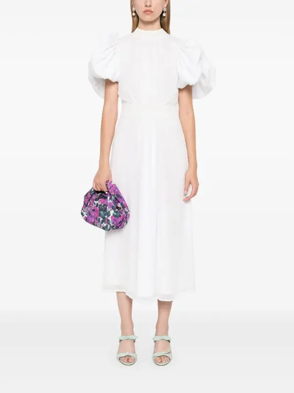 Remain Birger Christensen Puff-sleeves Midi Dress