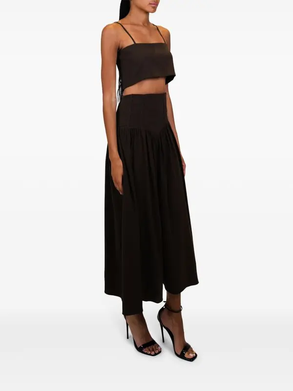 AZLEE Walton Crop Top - Brown