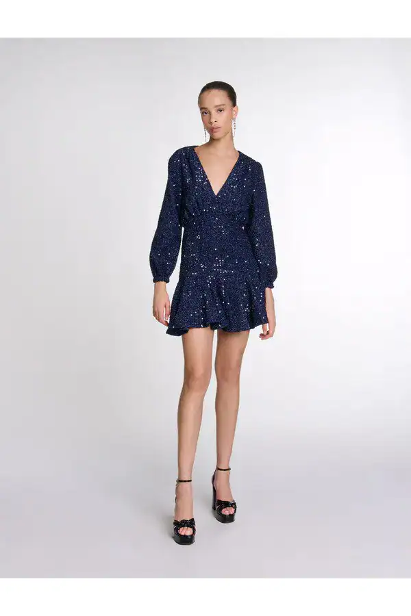 silver rhinestone dress Silver Rhinestone Draped Mini Dress  self-portrait