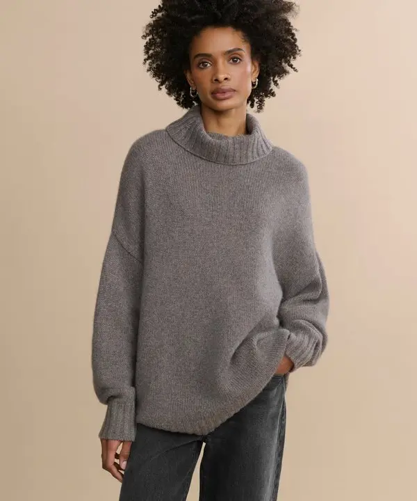 Jenni Kayne Cashmere Porter Turtleneck Top - Multicolor,shadow