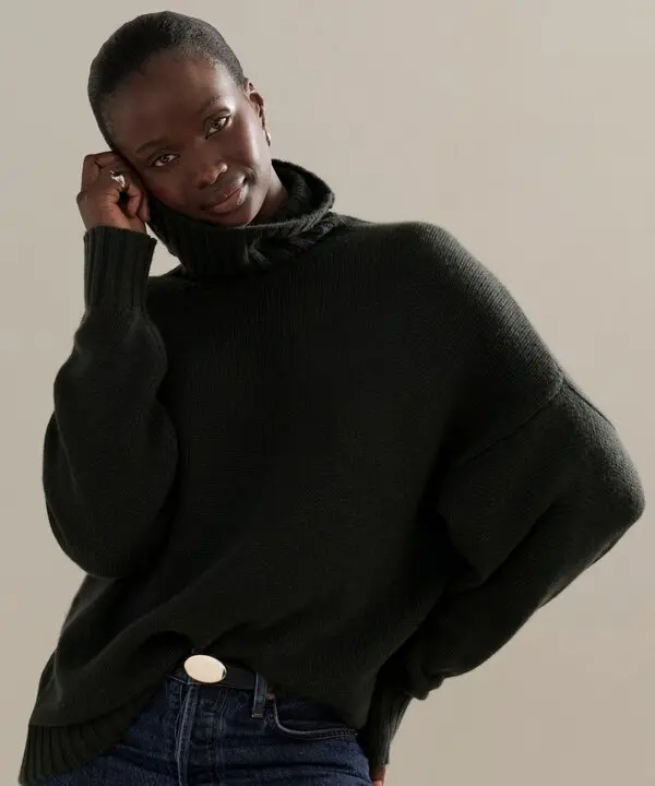 Jenni Kayne Cashmere Porter Turtleneck Top - Multicolor,forest Plaid