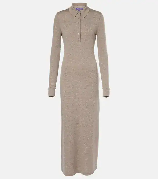 Buy Ralph Lauren Wool Jersey Polo Dress - Grey At 40% Off | Editorialist