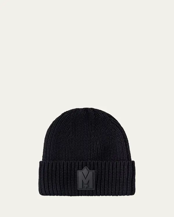 Mackage Jude Hand-knit Beanie With Ribbed Cuff - Black