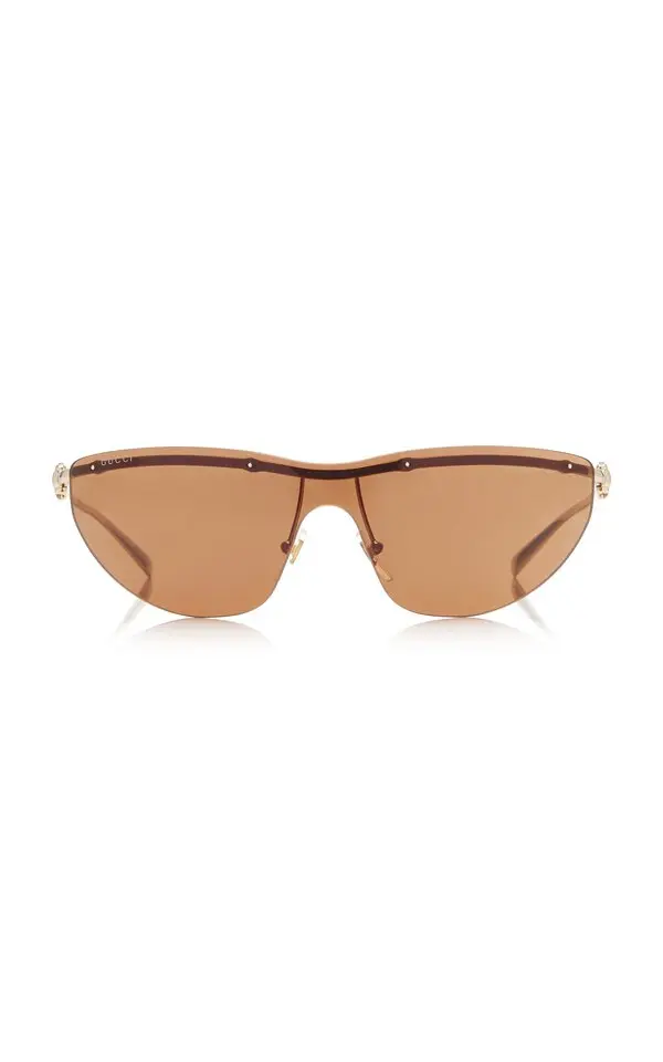 Gucci Mask Sunglasses - Brown