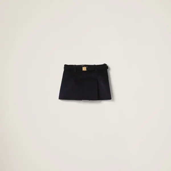 Miu Miu Corduroy Miniskirt - Navy