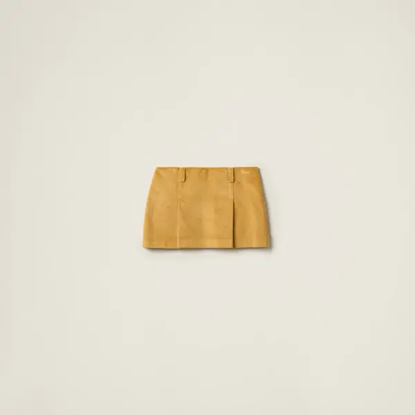 Miu Miu Corduroy Mini Skirt - Honey