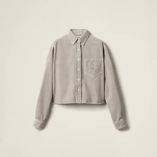 Miu Miu Gart-dyed Corduroy Shirt