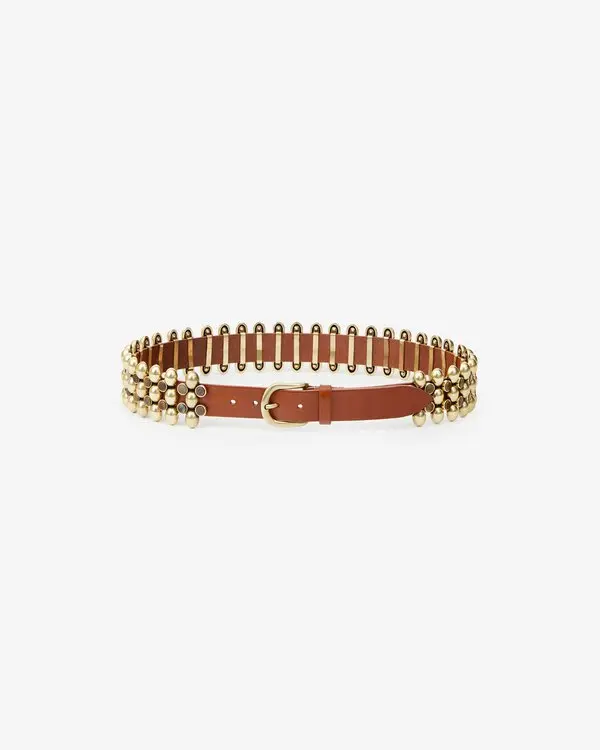 Isabel Marant Varana Leather Belt - Khaki