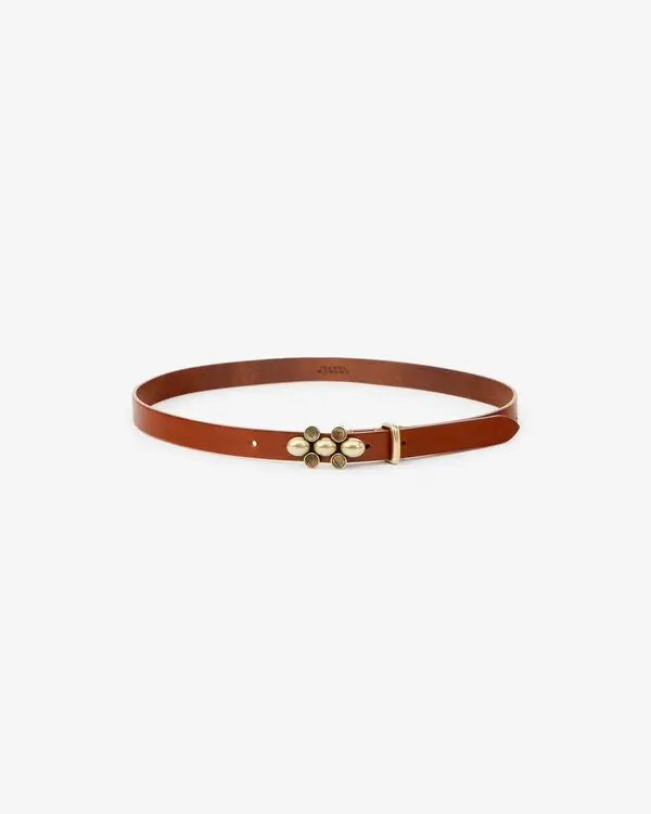 Isabel Marant Valdez Leather Belt - Khaki