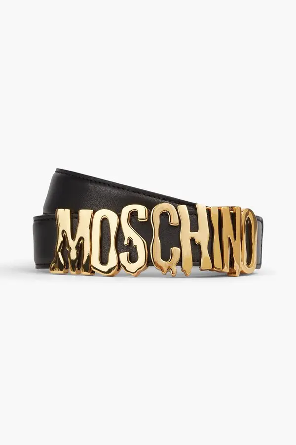 Moschino Embellished Leather Belt In Black - 55% Off  display picture 3