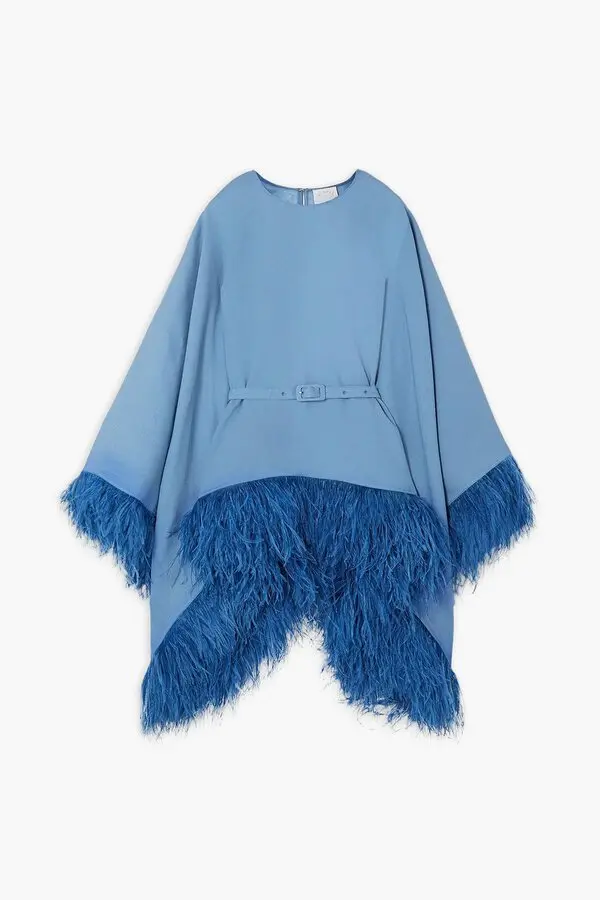 Huishan Zhang Anthea Feather-trimmed Blouse